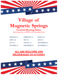Magnetic Springs, OH – A small town with a big heart